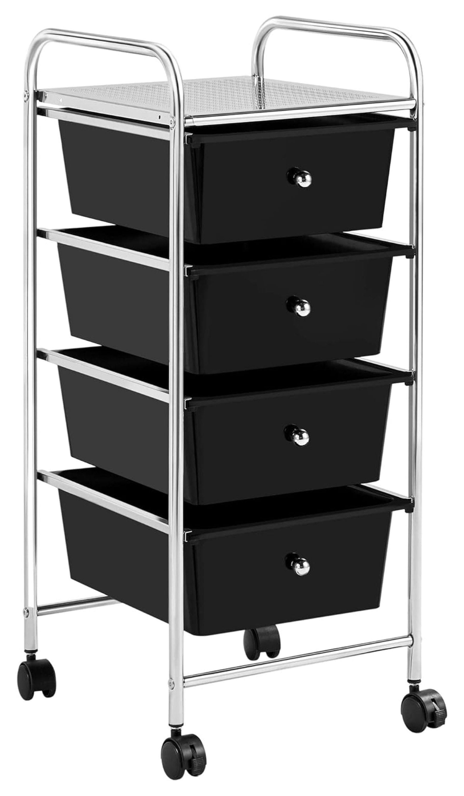 CodYinFI 4 Tier Rolling Storage Cart with Removable Drawers Plastic ...