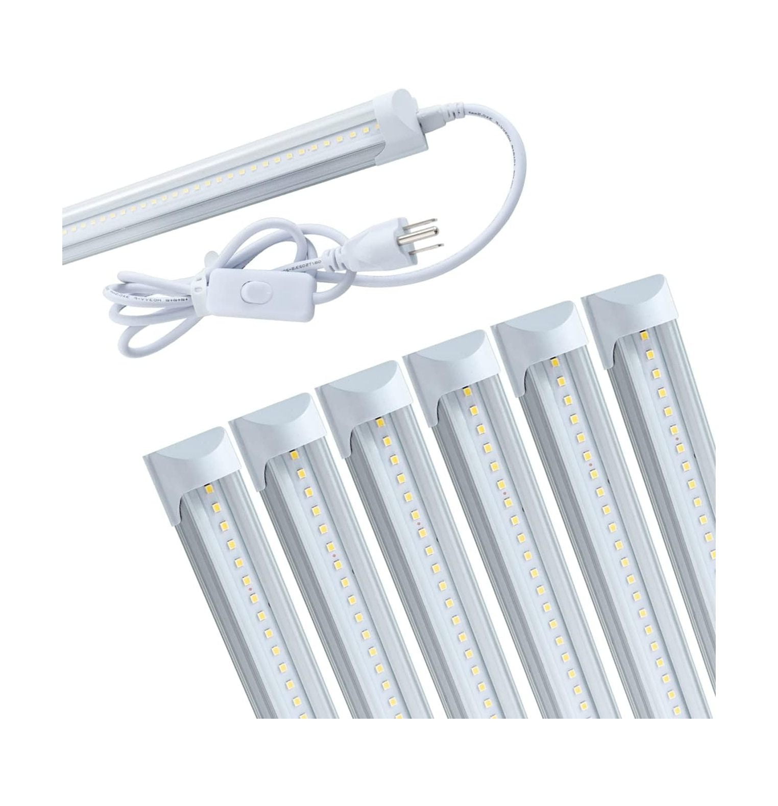 CodYinFI 6 Pack LED Shop Light, 4FT 24W 6500K, Cool White, High Output ...