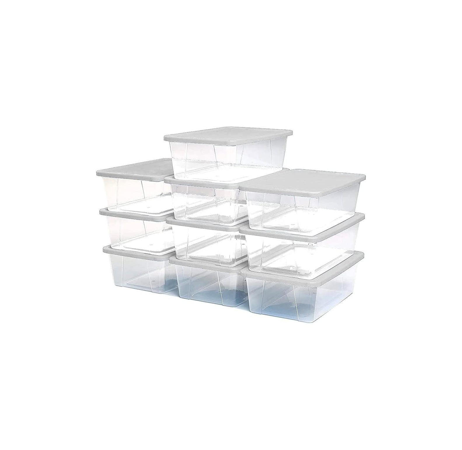 CodYinFI 6 Quart Plastic Multipurpose Stackable Storage Container Bins ...