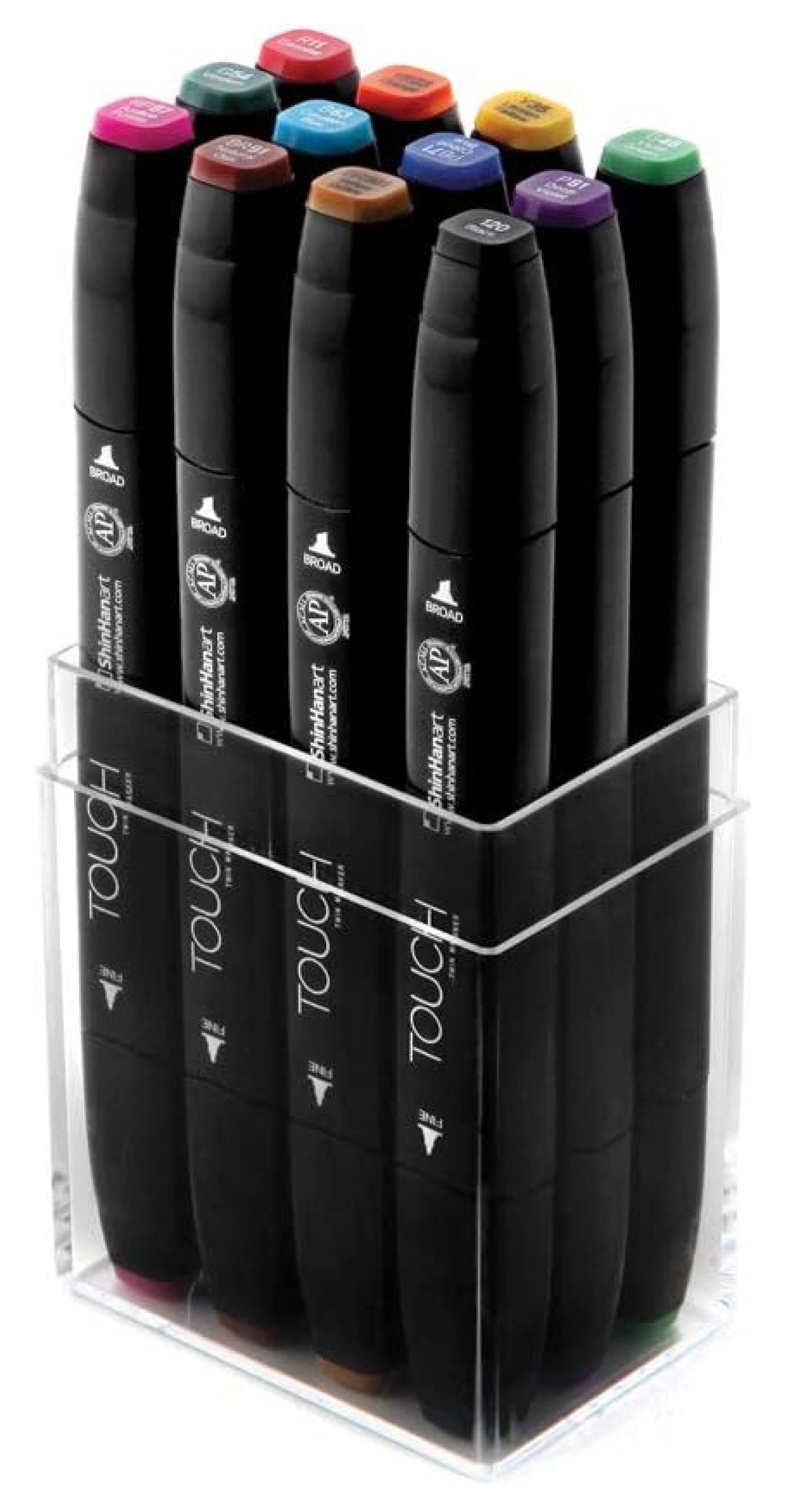 CodYinFI Art Touch Tip Markers, Set of 12, Basic Colors (1101213 ...