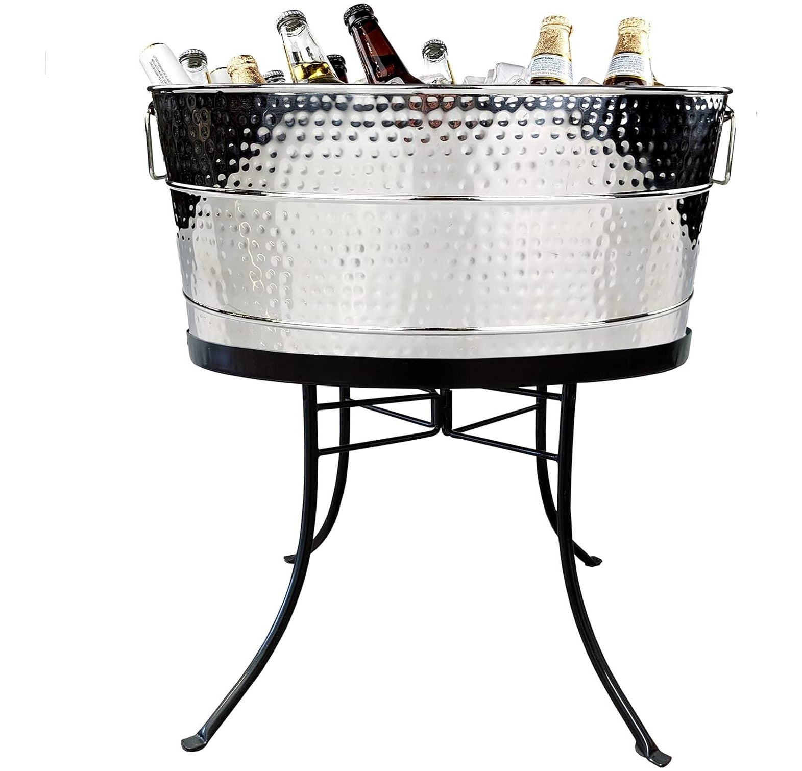 CodYinFI Aspen Hammered Stainless-Steel Beverage Tub, Ice and Drink ...