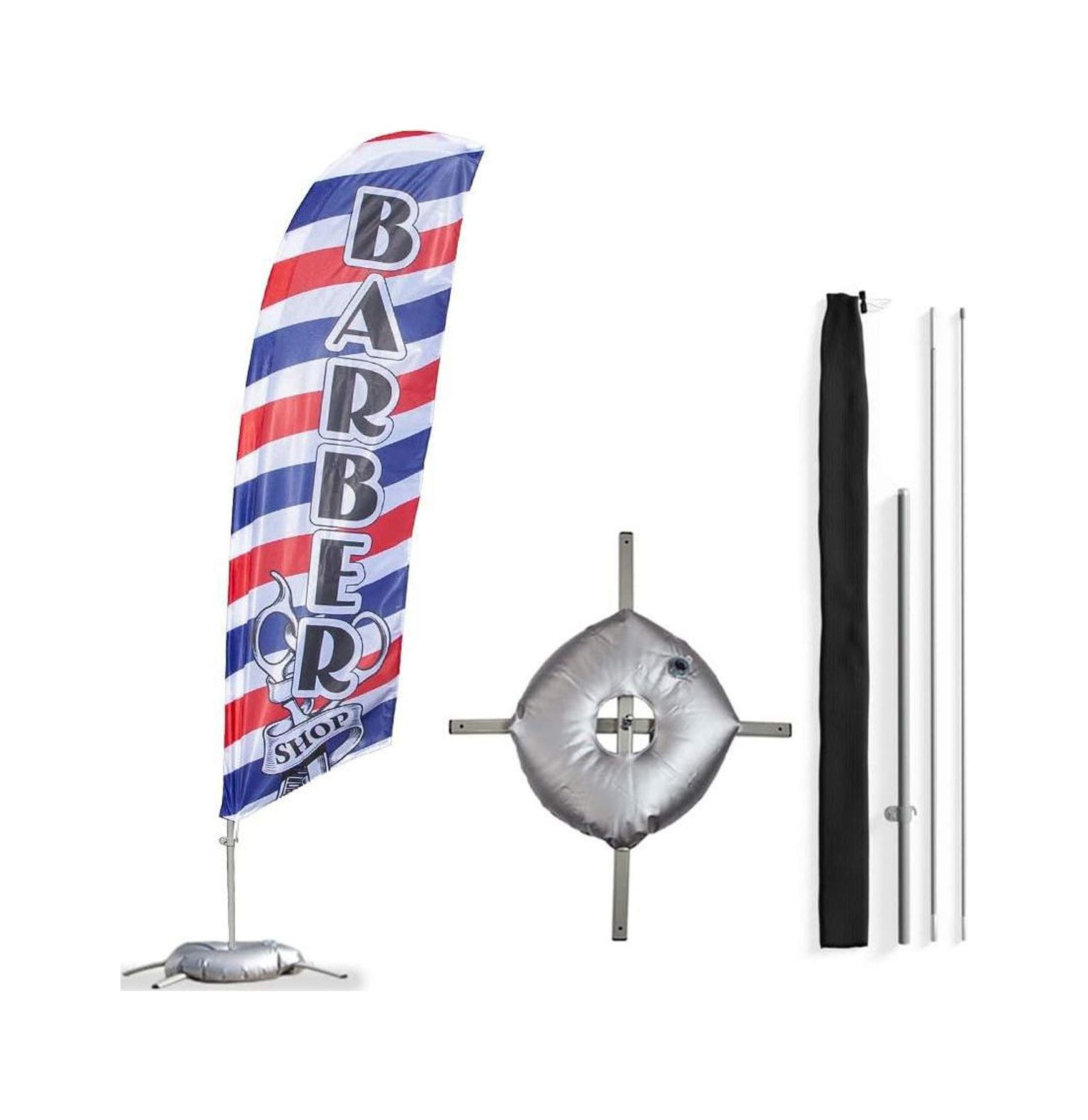 CodYinFI Barber Shop Small Feather Flag Kit with Cross Base – Stands ...