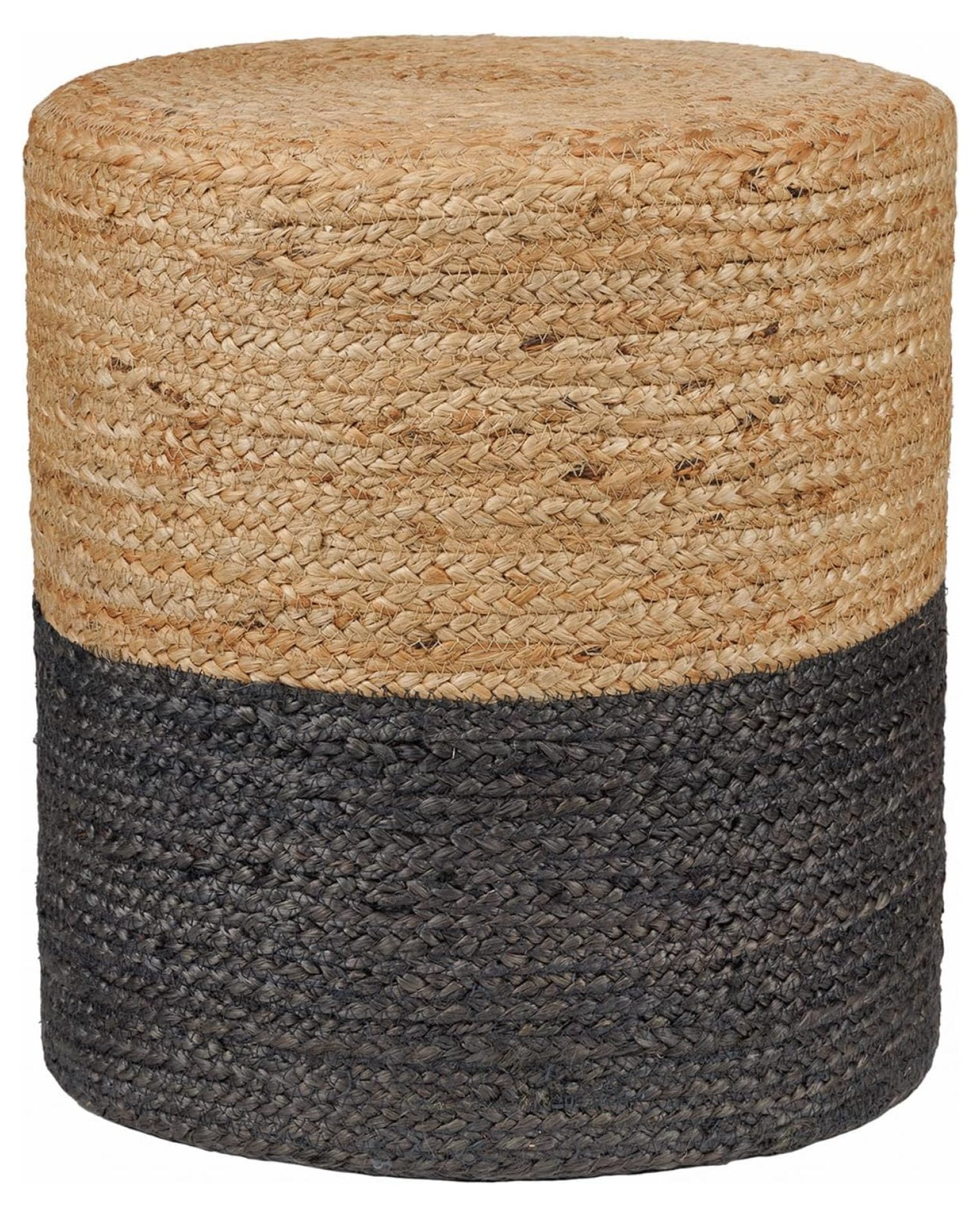 CodYinFI · Cylindrical Pouf Foot Stool Ottoman - Jute Braided Pouffe ...