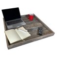 CodYinFI Extra Large 24x24 Inch Wooden Ottoman Tray, Reclaimed Rustic ...