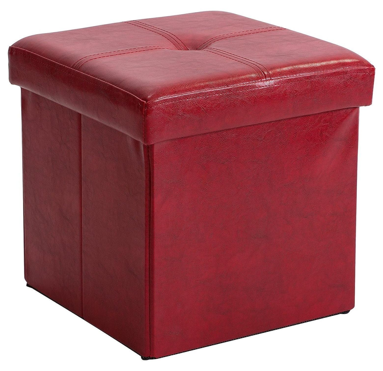 CodYinFI Folding Storage Ottoman, Toy Box Chest, Faux Leather,Tufted ...