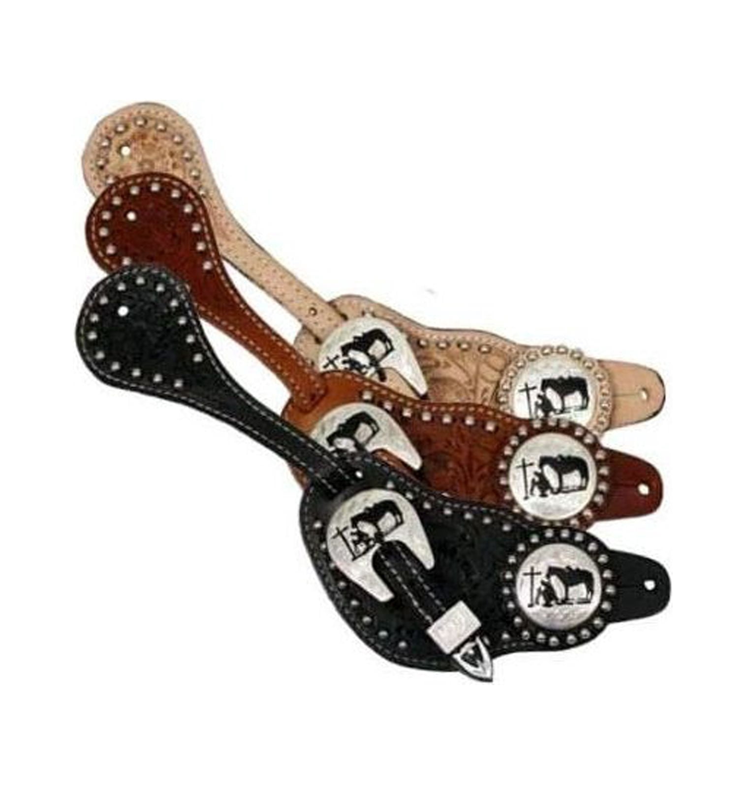 Cross Ties For Horses Showmen Craft Tooled Leather Spur Straps ...