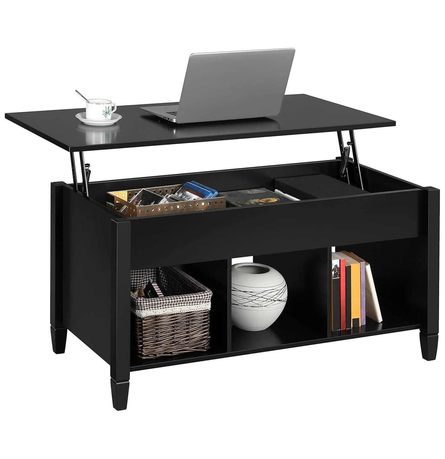 CodYinFI Wood Lift Top Coffee Table, Fully Coated with Water-Resistant ...