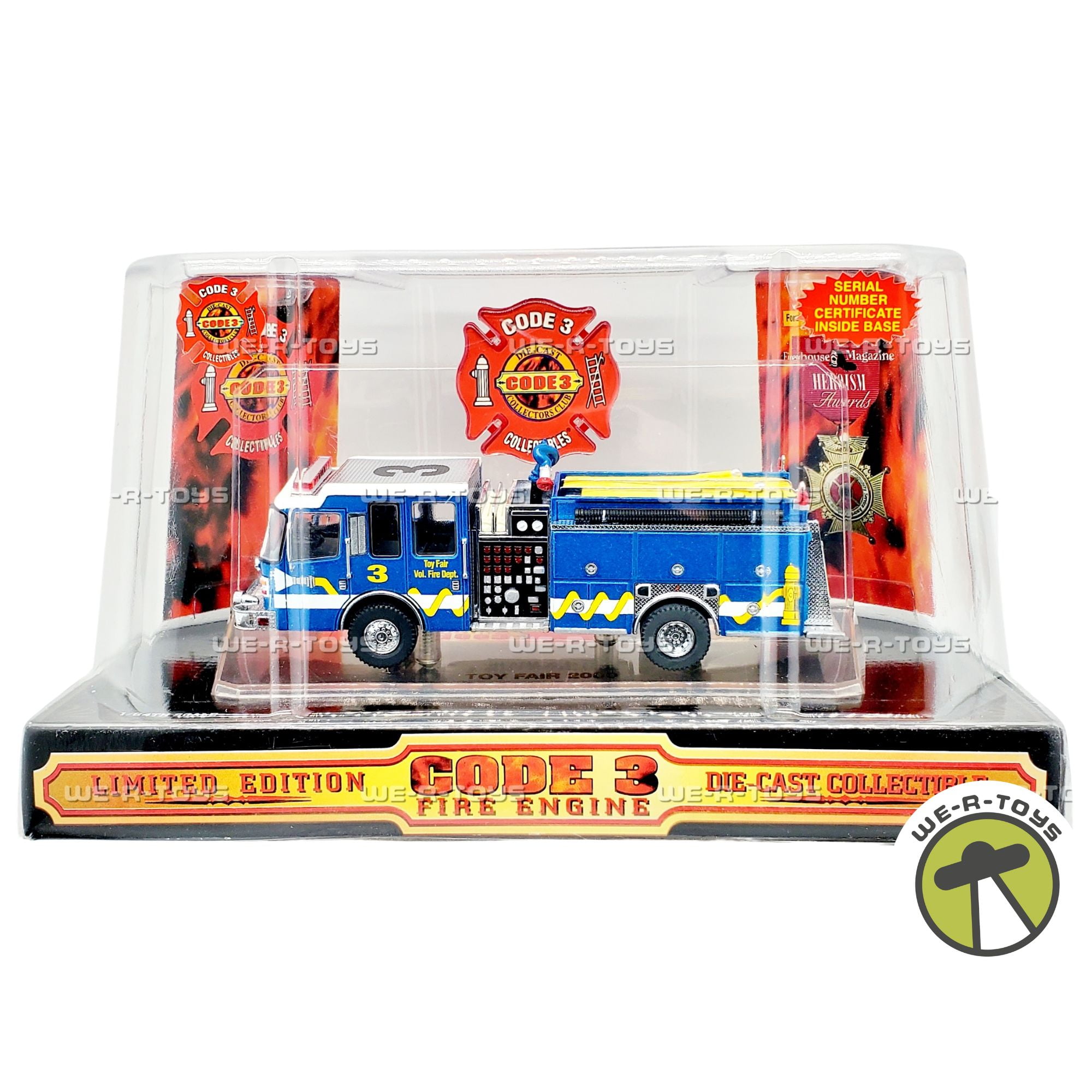 Code 3 Fire Engine 3 Toy Fair Ferrara Inferno Pumper Die Cast Vehicle ...