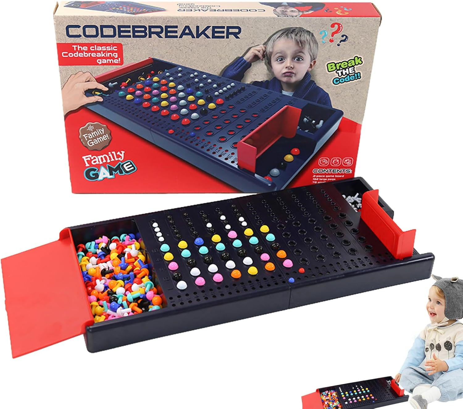 Code Breaker Game - Fun Strategy Board Games - Mastermind Game, Kids Travel Games with Parents ...