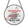 Code Enforcement Officer in Progress Stained Glass Window Hanging 2025 ...