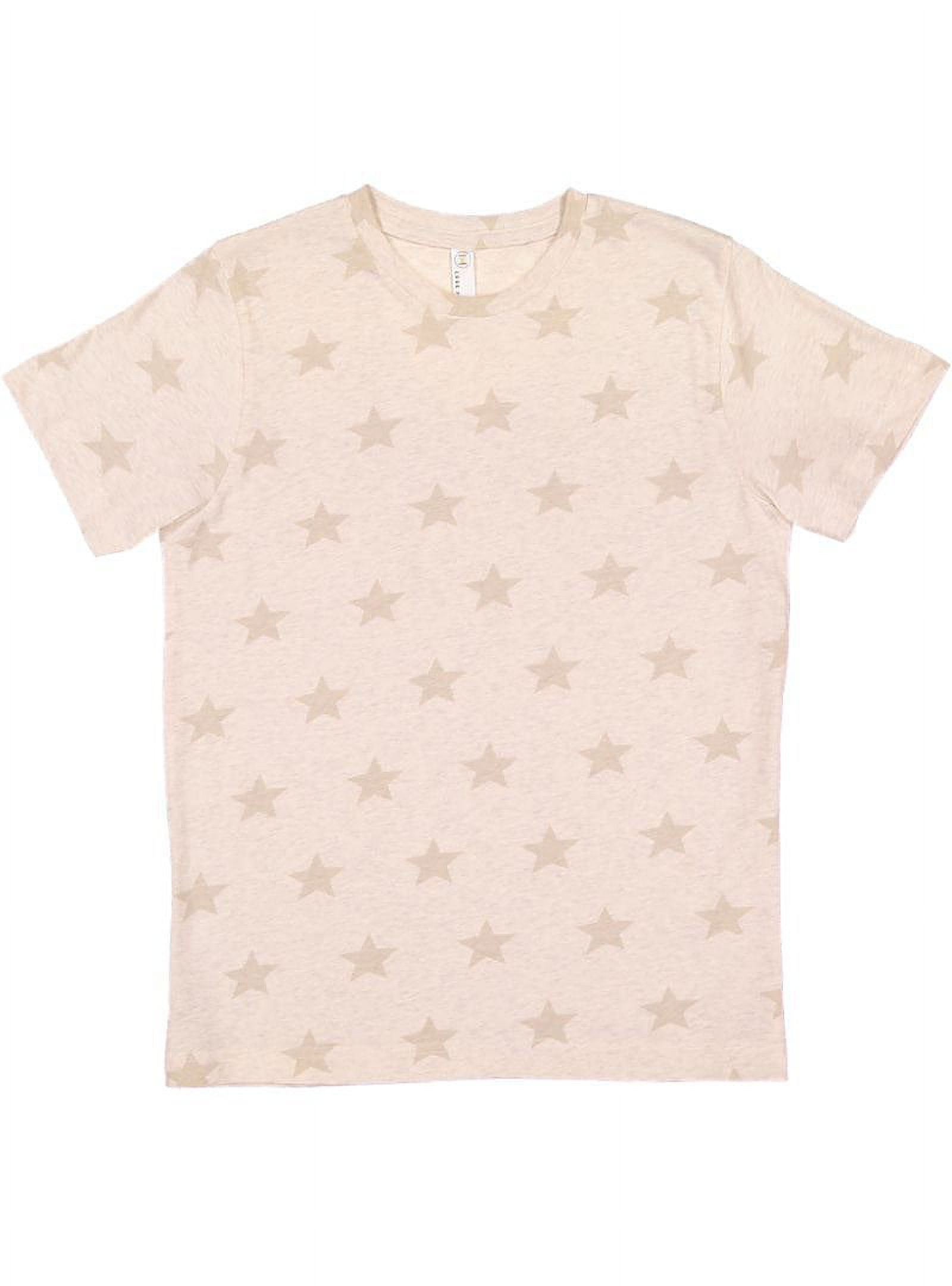 Code Five B04538246 Youth Star Print T-Shirt, Natural Heather Star ...