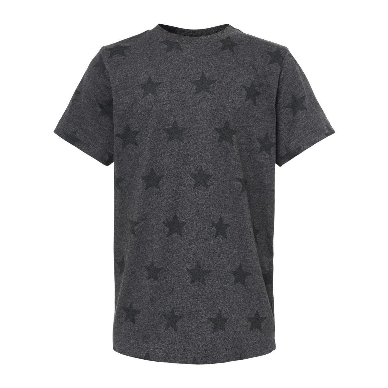 Code Five B04538506 Youth Star Print T-Shirt, Smoke Star - Extra Large ...