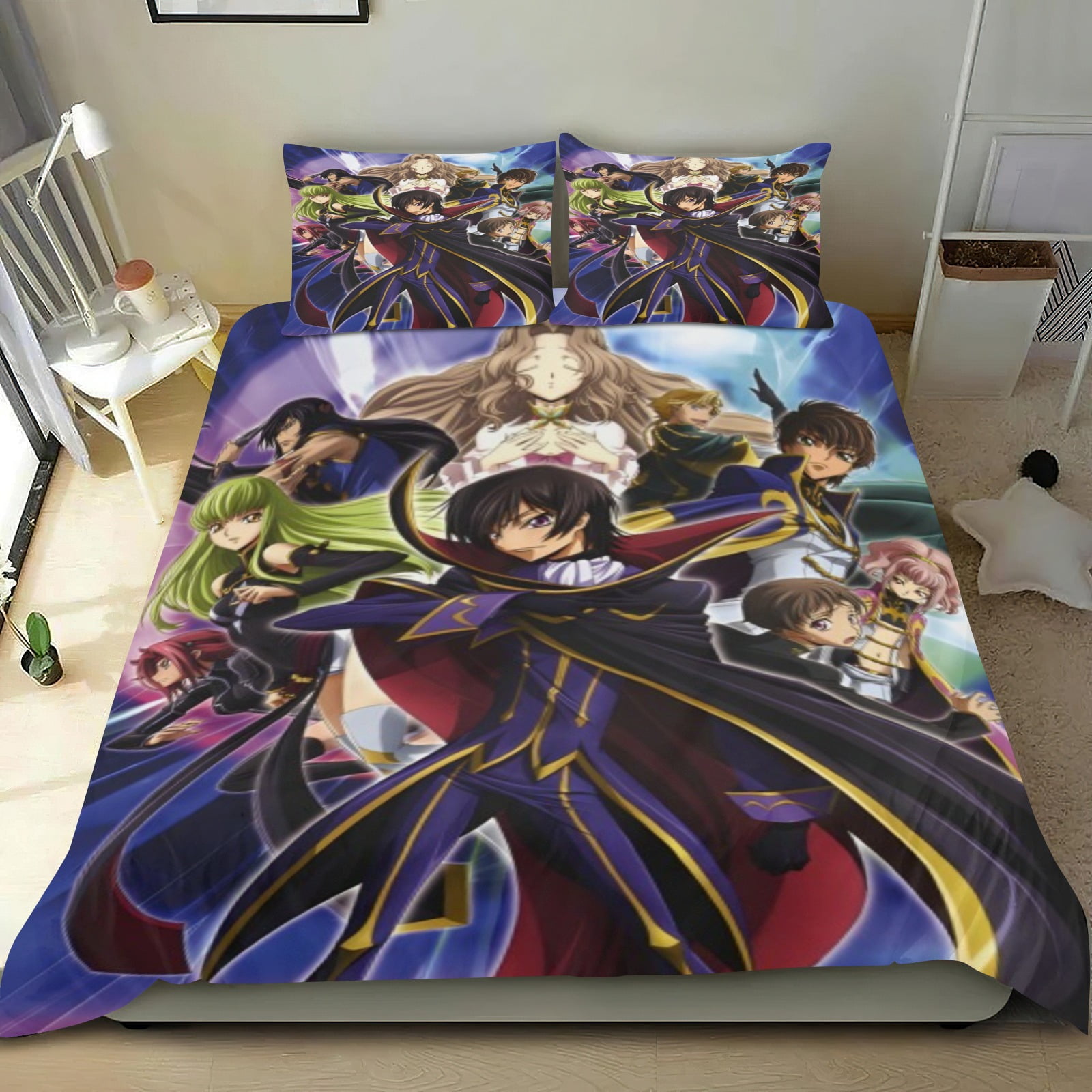 Code Geass: Hangyaku no Lelouch R2 thin bedding set has an iconic print,One duvet cover and two ...
