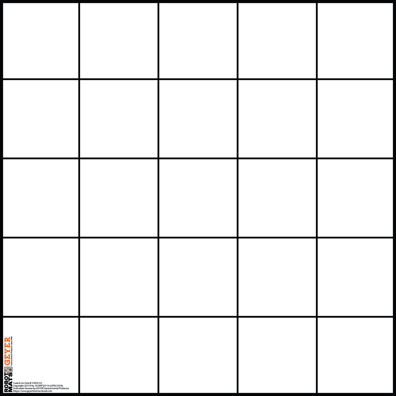 Code & Go Blank Grid Robotics Mat, 25" x 25" - Walmart.com
