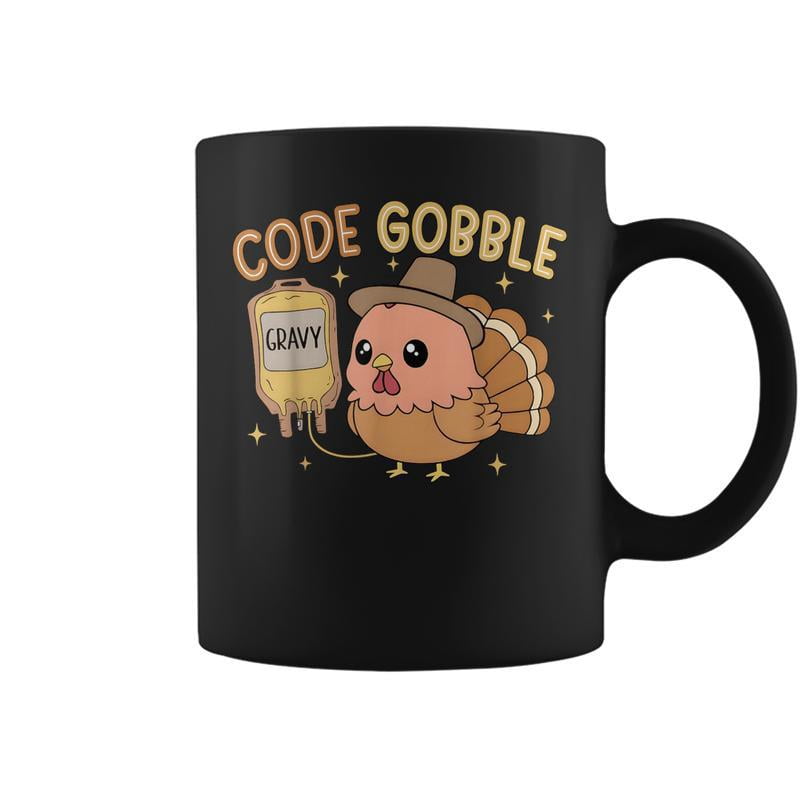 Code Gobble Thanksgiving Nurse Er Nurse Medical Crew Coffee Mugs ...