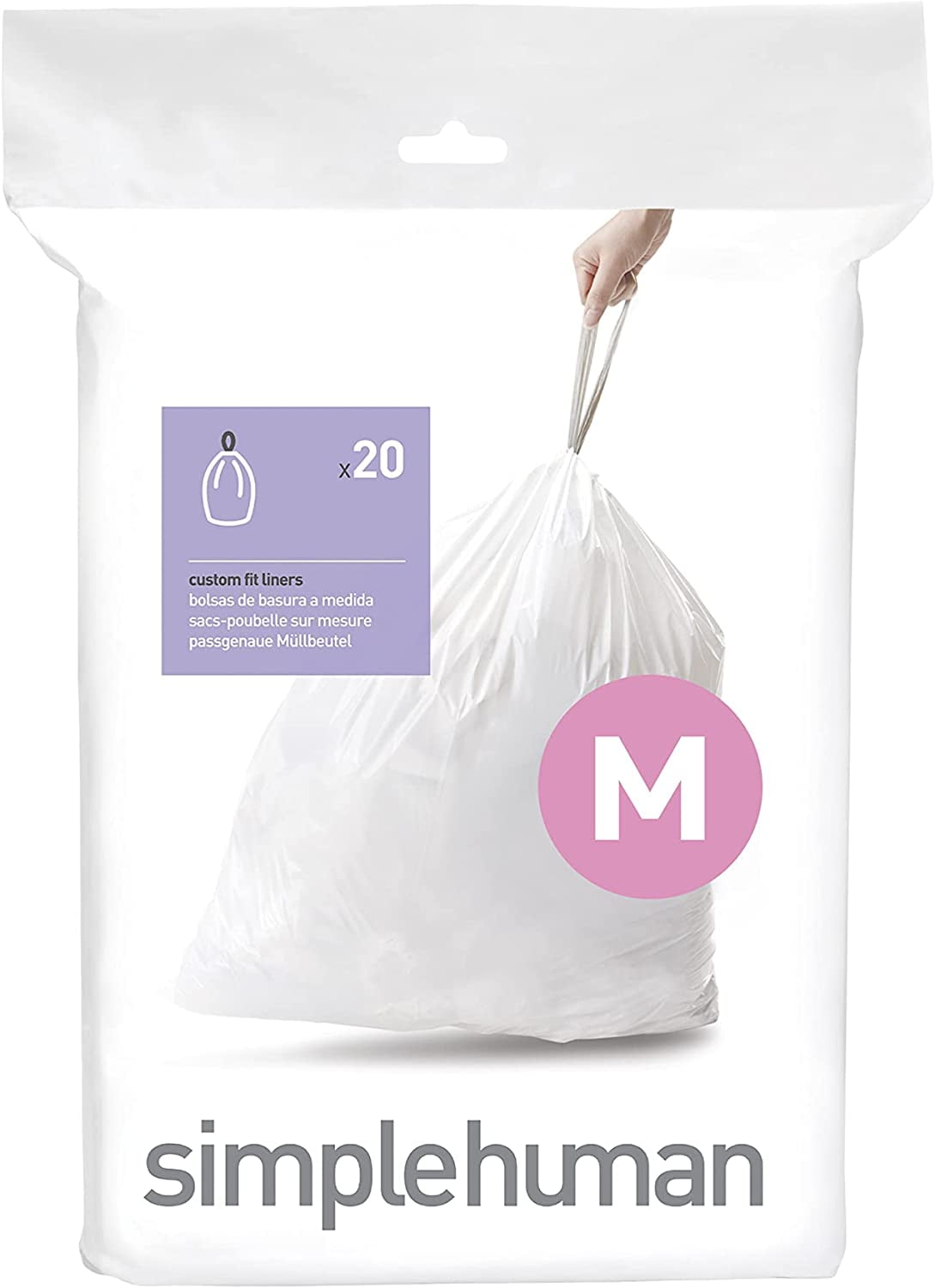 Code M Custom Fit Drawstring Trash Bags in Dispenser Packs, 20 Count ...