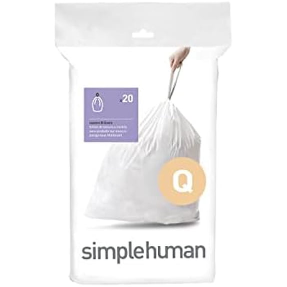 Code Q Custom Fit Drawstring Trash Bags in Dispenser Packs, 20 Count ...
