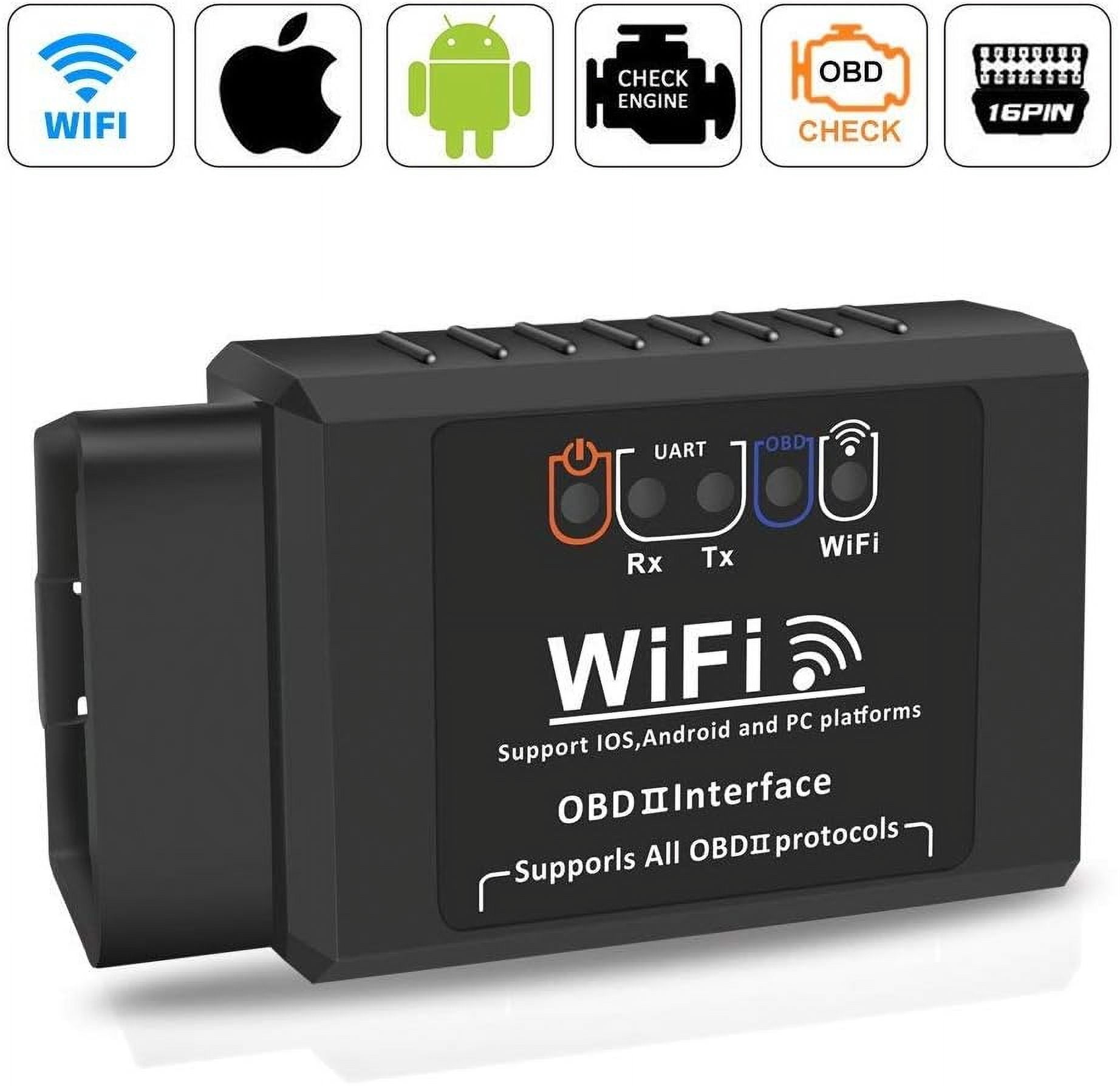 Code Reader, WiFi OBD2 Scanner With Reset Check Engine Light Function ...