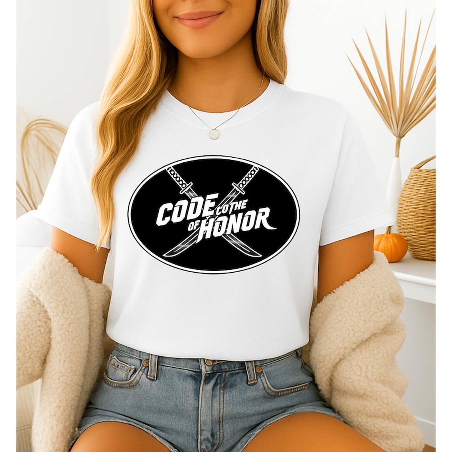 Code of Honor T-S1Hirt Samurai Sword Graphic T1EE UniS1ex Streetwear ...