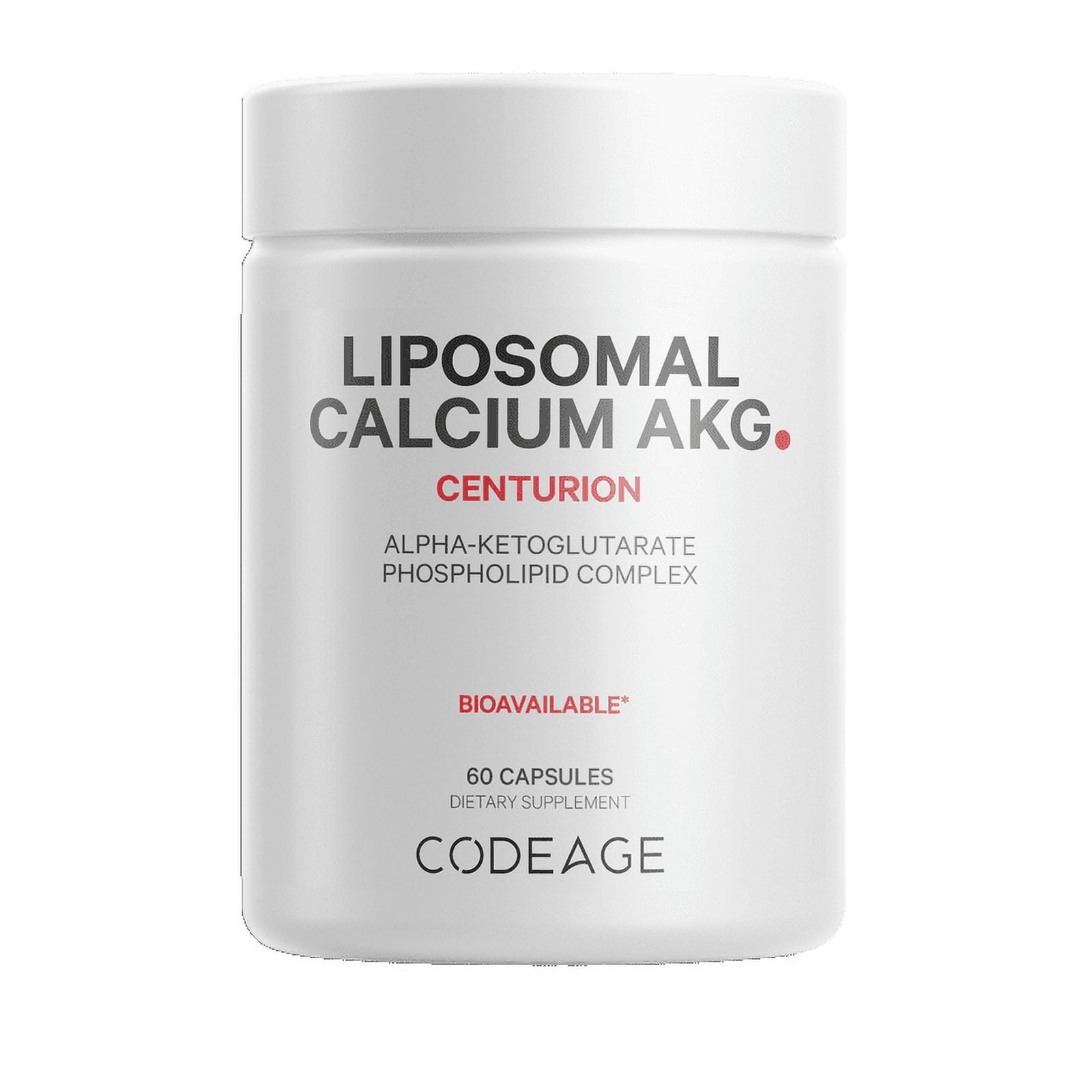 Codeage Liposomal Calcium AKG Capsules, Pure Alpha Ketoglutarate ...