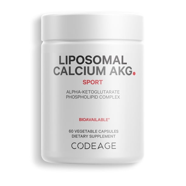 Codeage Liposomal Calcium AKG Capsules, Pure Alpha Ketoglutarate ...