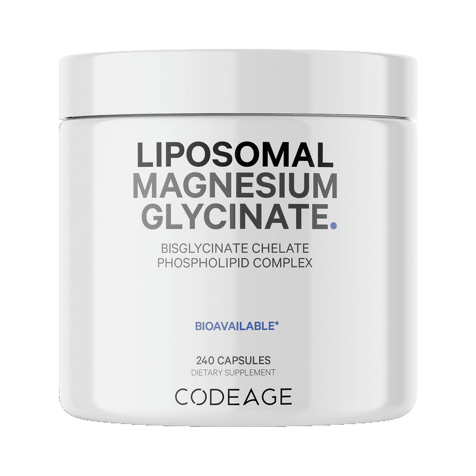 Codeage Liposomal Magnesium Bisglycinate Chelate Relaxation Mineral ...
