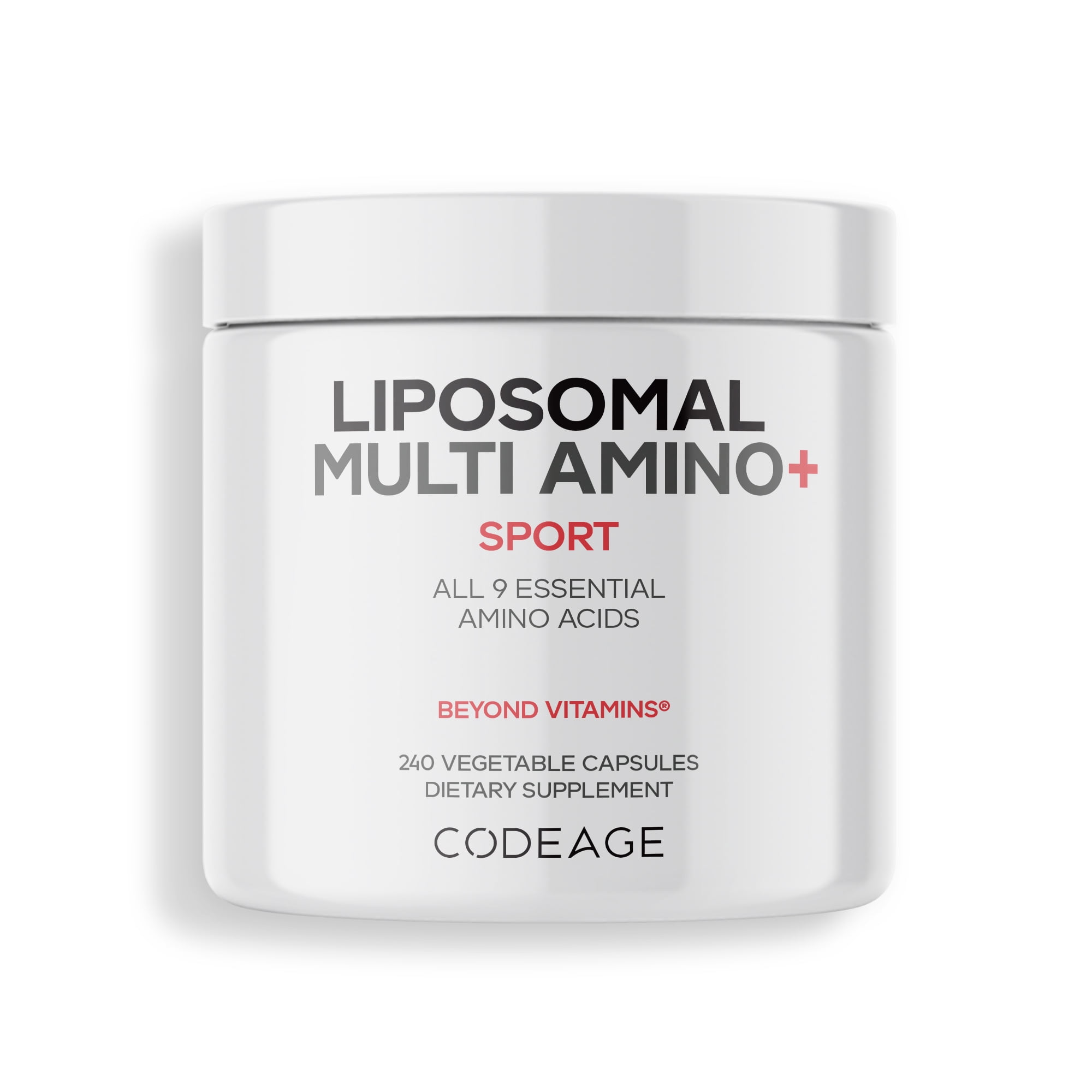 Codeage Liposomal Multi Amino+ BCAA & EAA Supplement, Free-Form ...