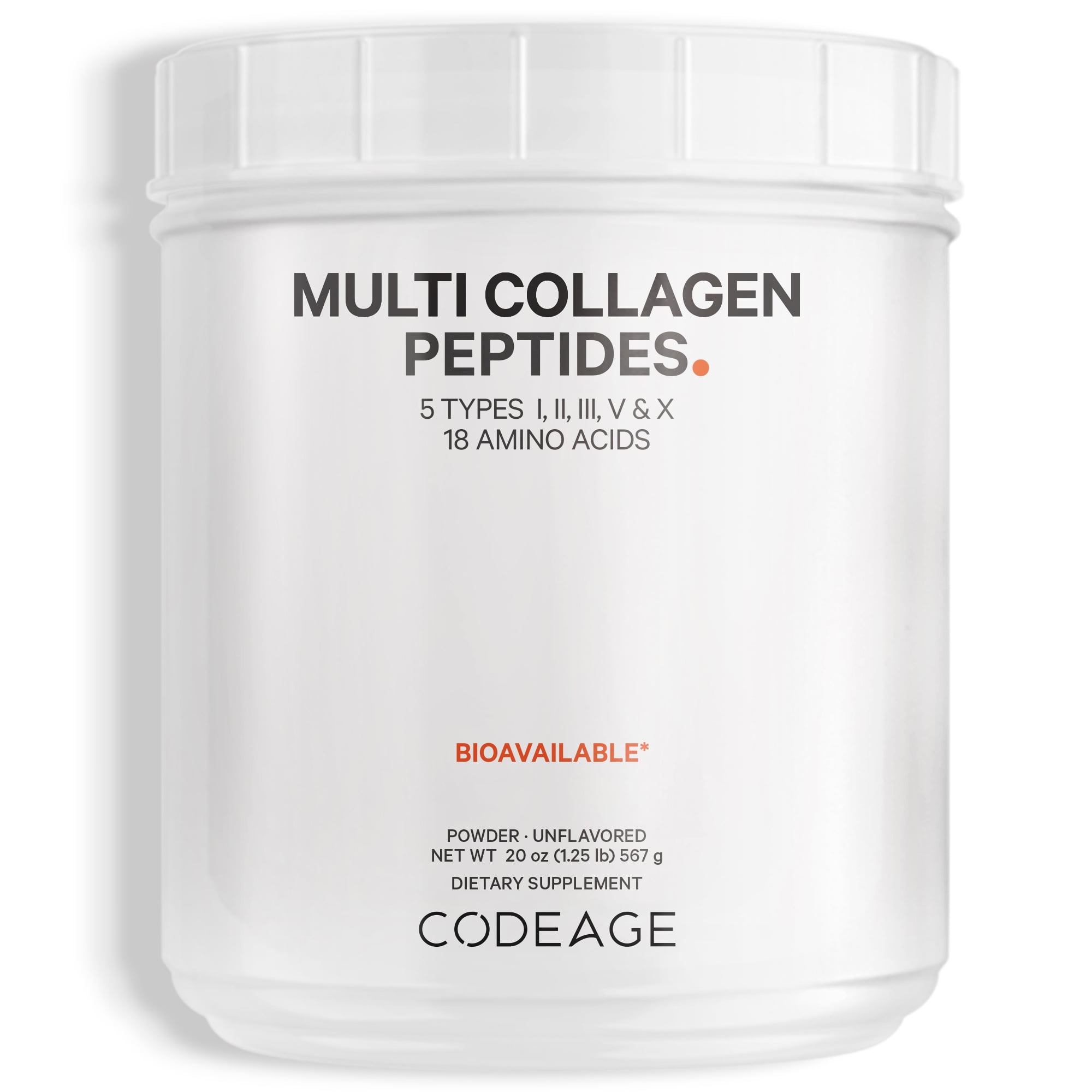 Codeage Multi Collagen Protein Powder Peptides, Hydrolyzed, 2-Month ...