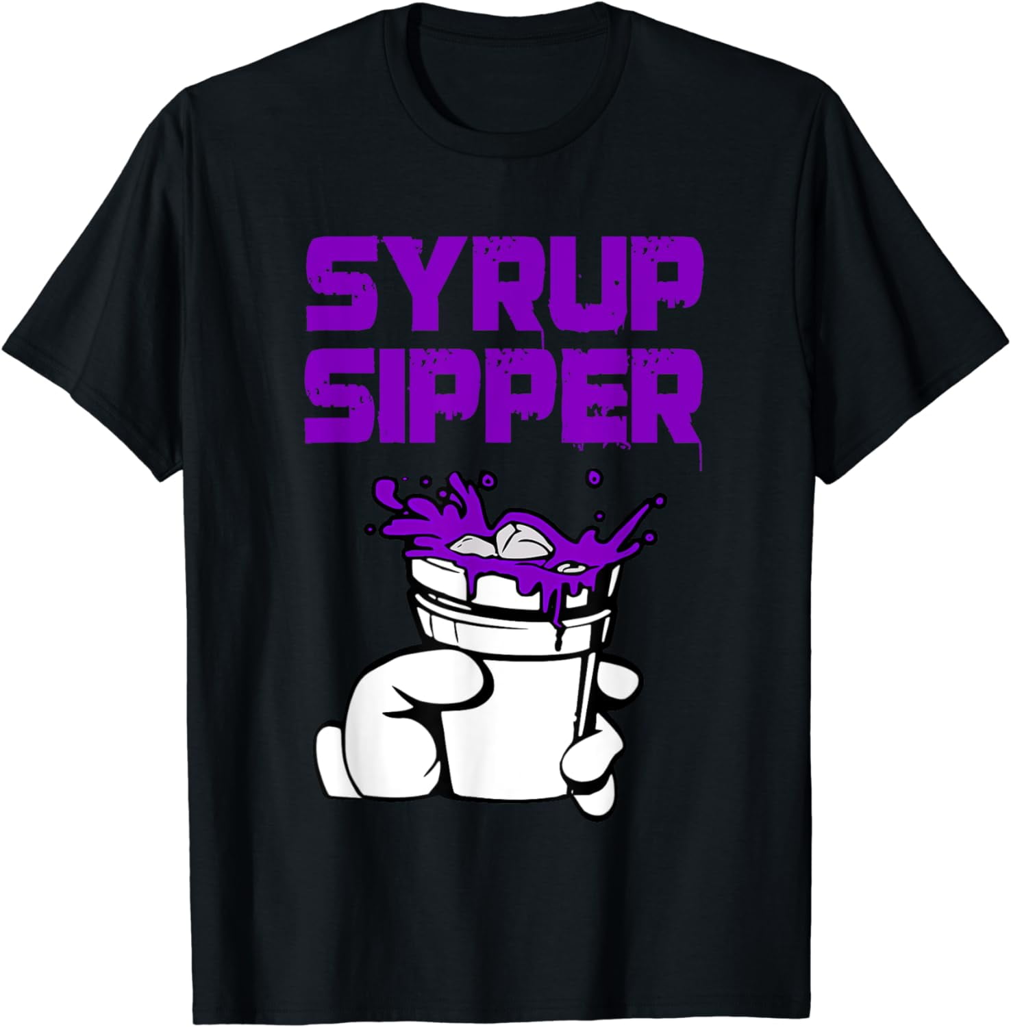 Codeine Lean Double Cup Styrofoam Purple Drank Syrup Sipper T-Shirt ...
