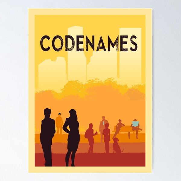 Codenames - Board Games - Minimalist Travel Poster Style - Board Game ...