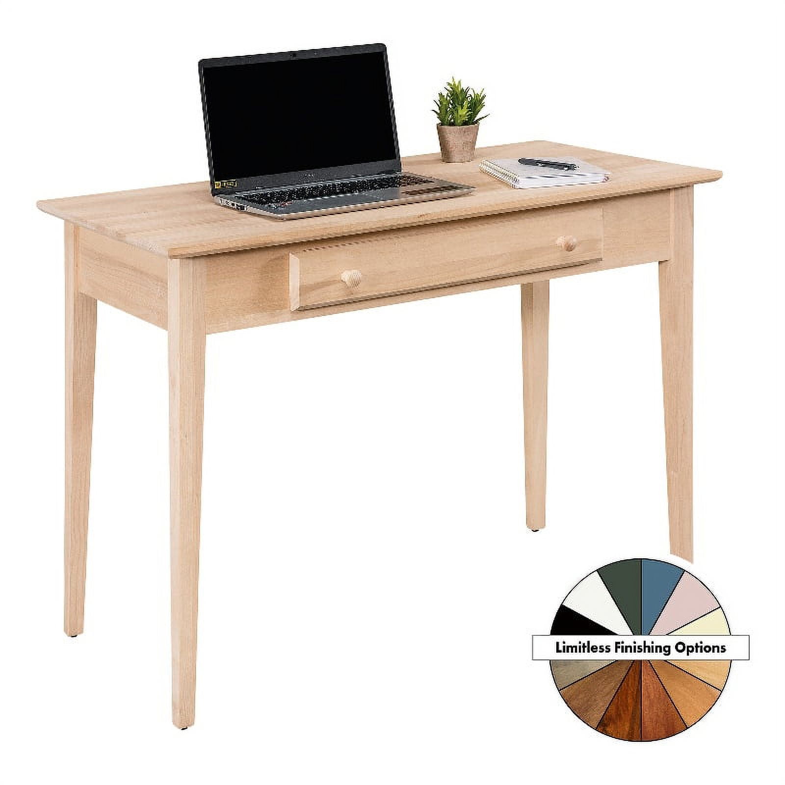 Coder Crossing Traditional Alder Wood Writing Desk in Natural - Walmart.com