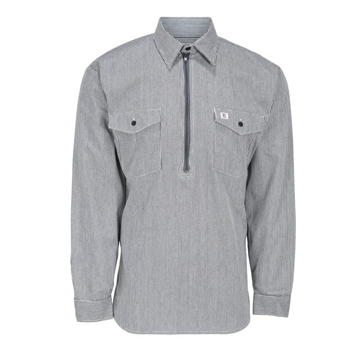 Big Bill 183 Long-Sleeve Hickory Shirt with Half-Zip-Hickory-Tall-5XL ...