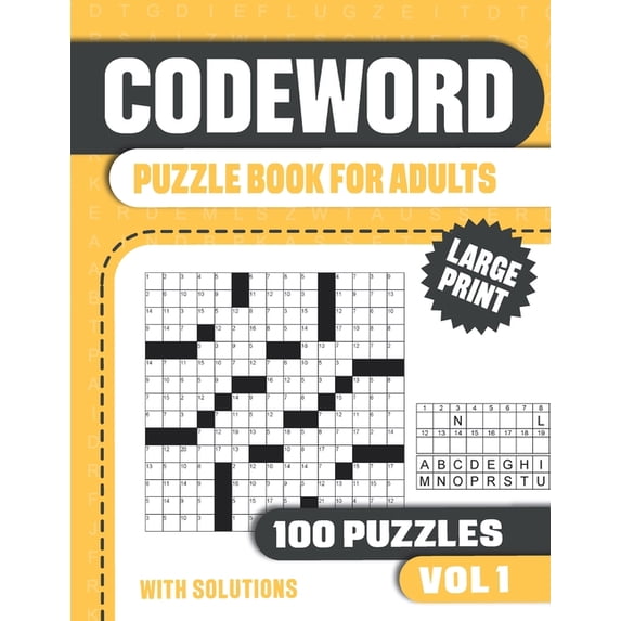Codeword Puzzle Book for Adults : 100 Large Print Code Puzzles for ...