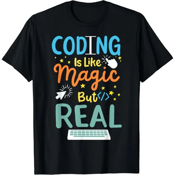 Coding Is Like Magic But REAL Funny Programmer Gift Software Developer ...