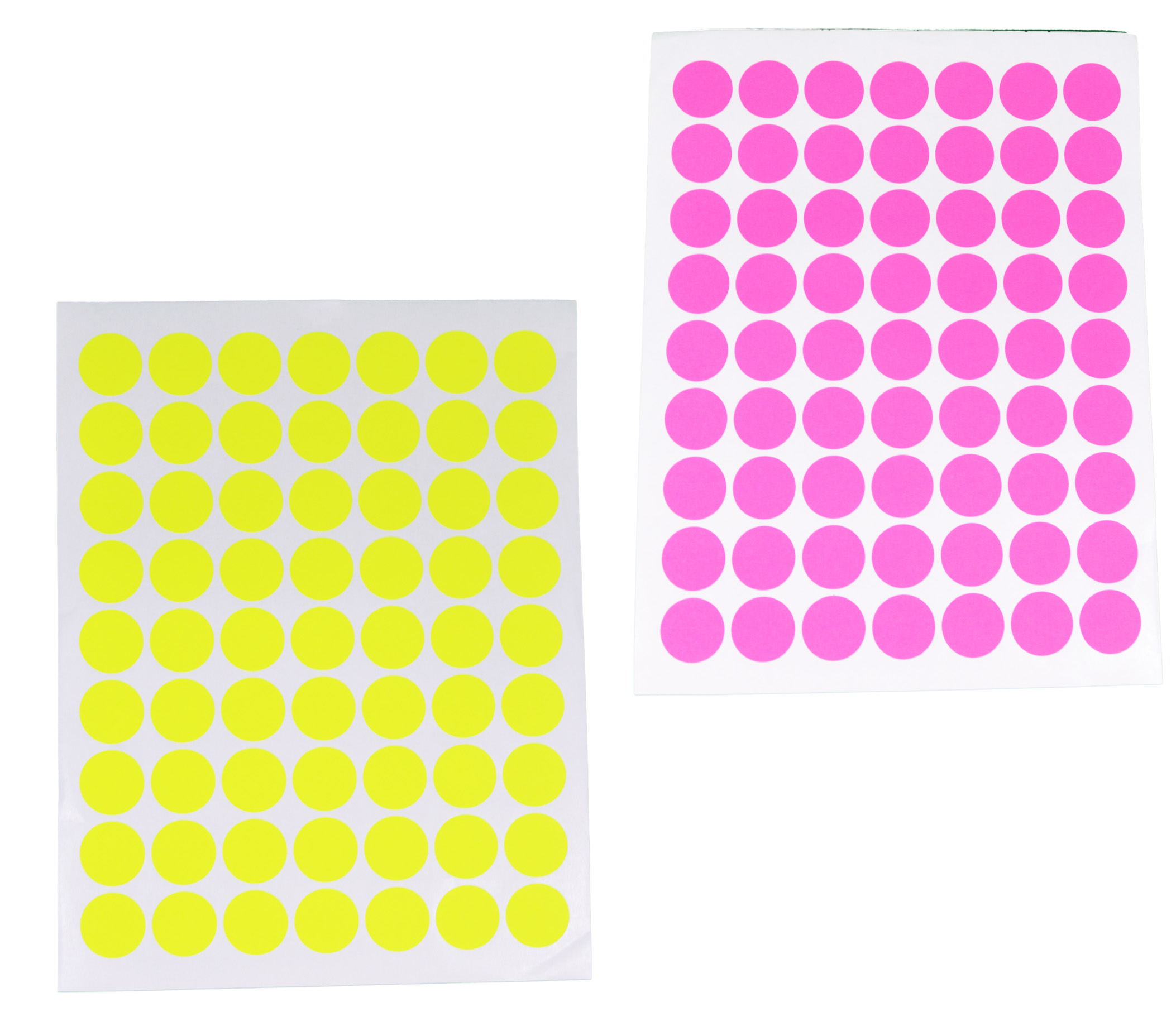 Coding Labels Round 1" Neon Bright Yellow & Pink Home Office School 756 ...