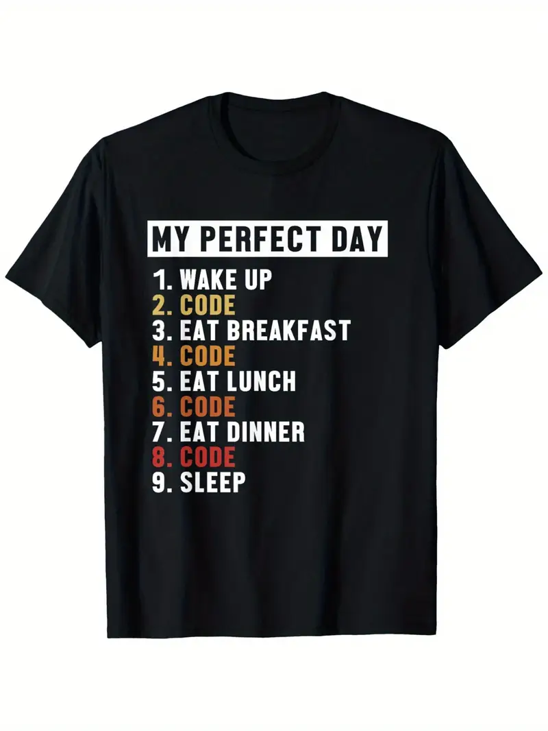 Coding Perfect Day Coder Engineer Software Developer T-Shirt ...