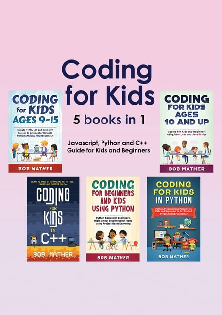 Free Shipping! Coding for Kids 5 Books in 1 : Javascript, Python and C++ Guide for Kids and ...