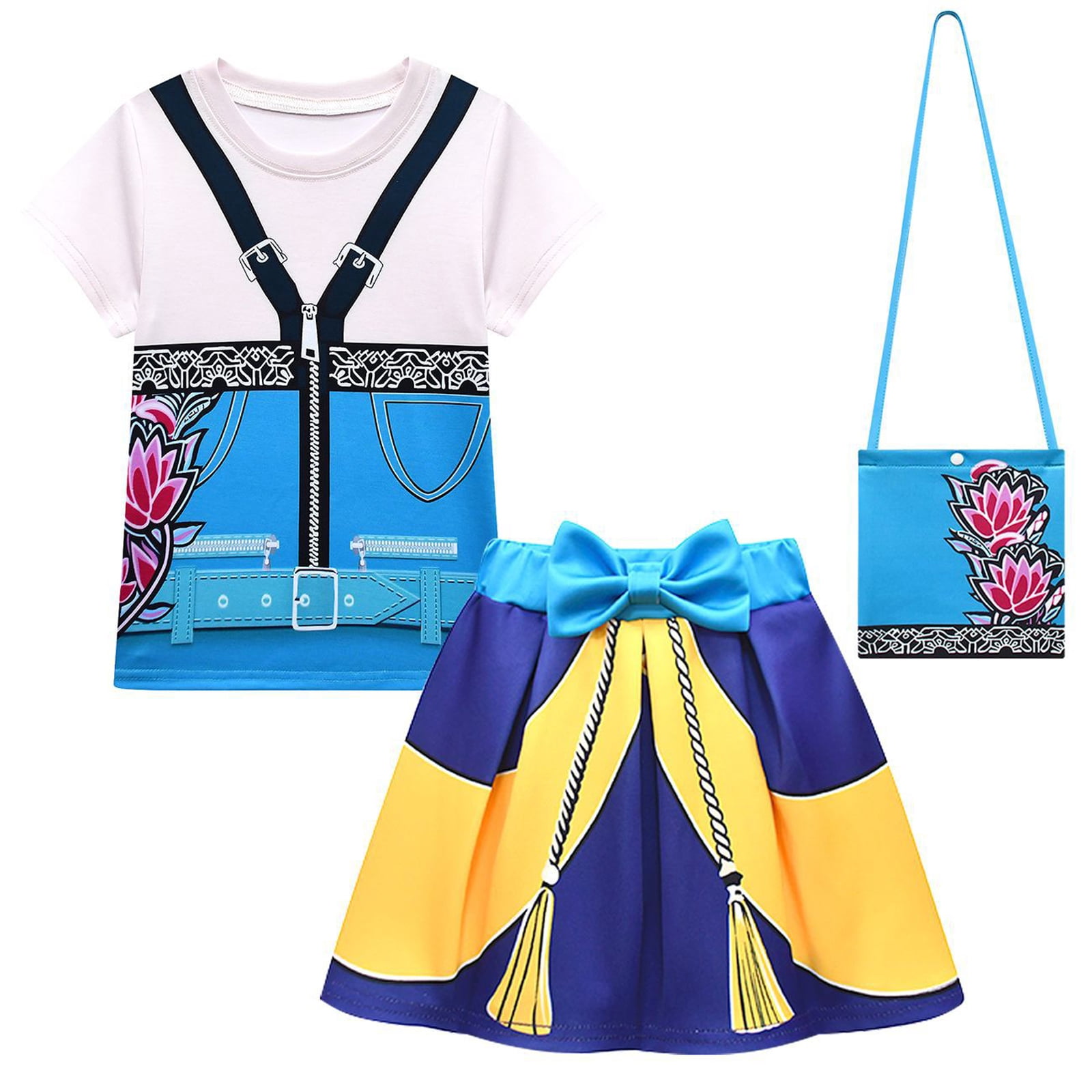 Codres Girls Singer Costume – Colorful Pop Idol Outfit with Printed Top ...
