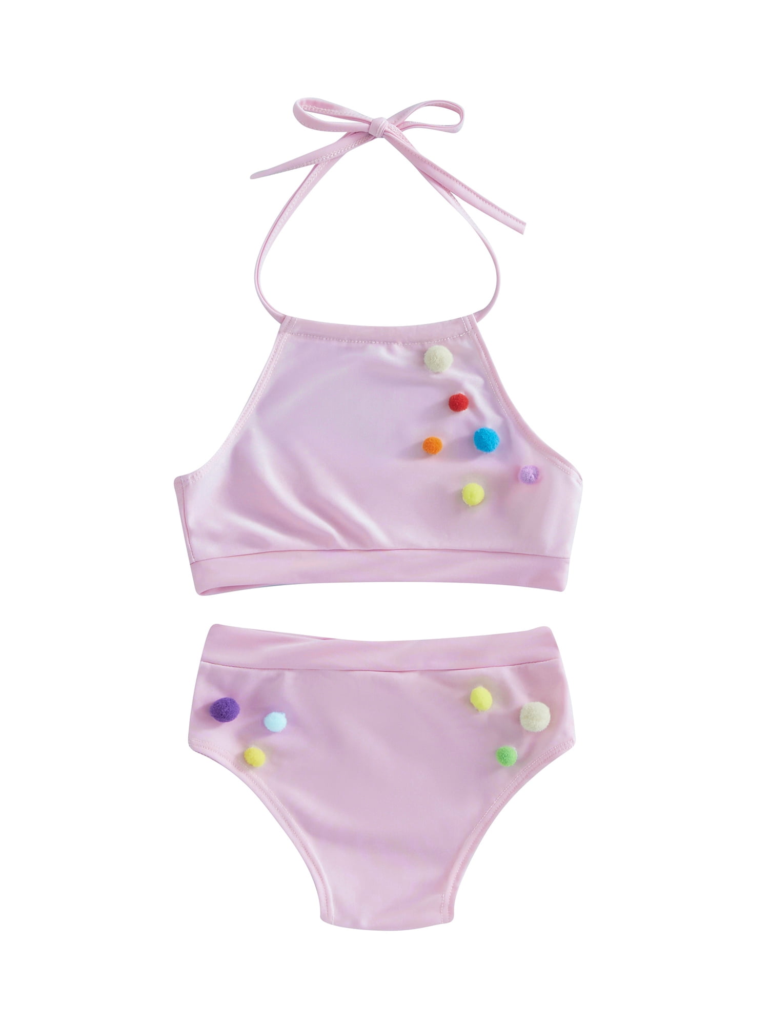 Coduop Toddler Kid Girls Swimsuit Sleeveless Beach Pool Bikini Set ...