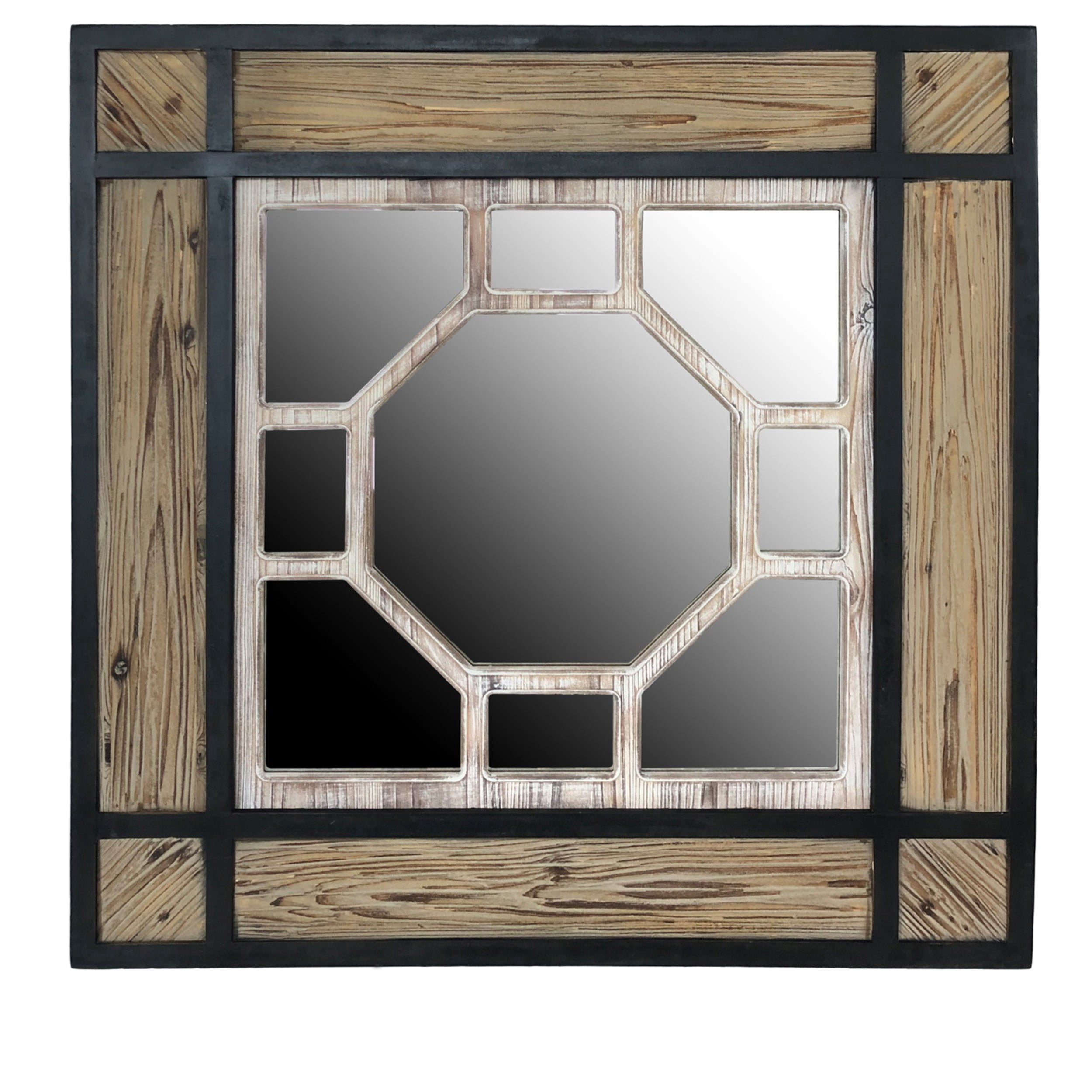 Cody Decorative Rustic Distressed Wall Mirror - Walmart.com