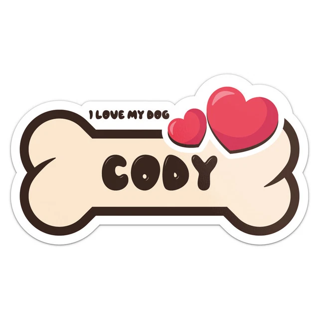 Cody Dog Sticker Phone Decal Water Bottle Stickers Car Decals, Laptop ...