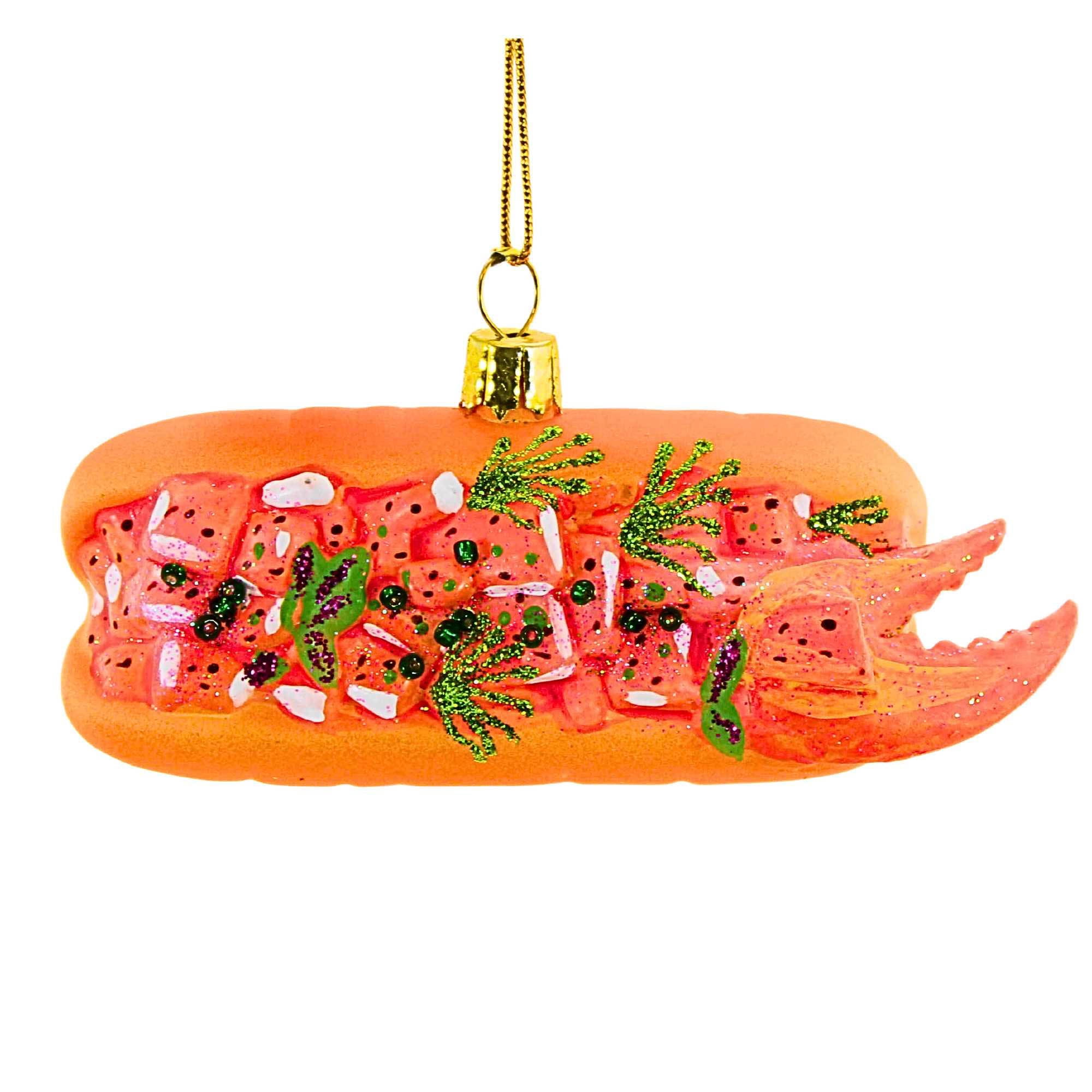 Cody Foster 1.25In Lobster Roll, Glass, Ornament Coastal Food Foodie ...