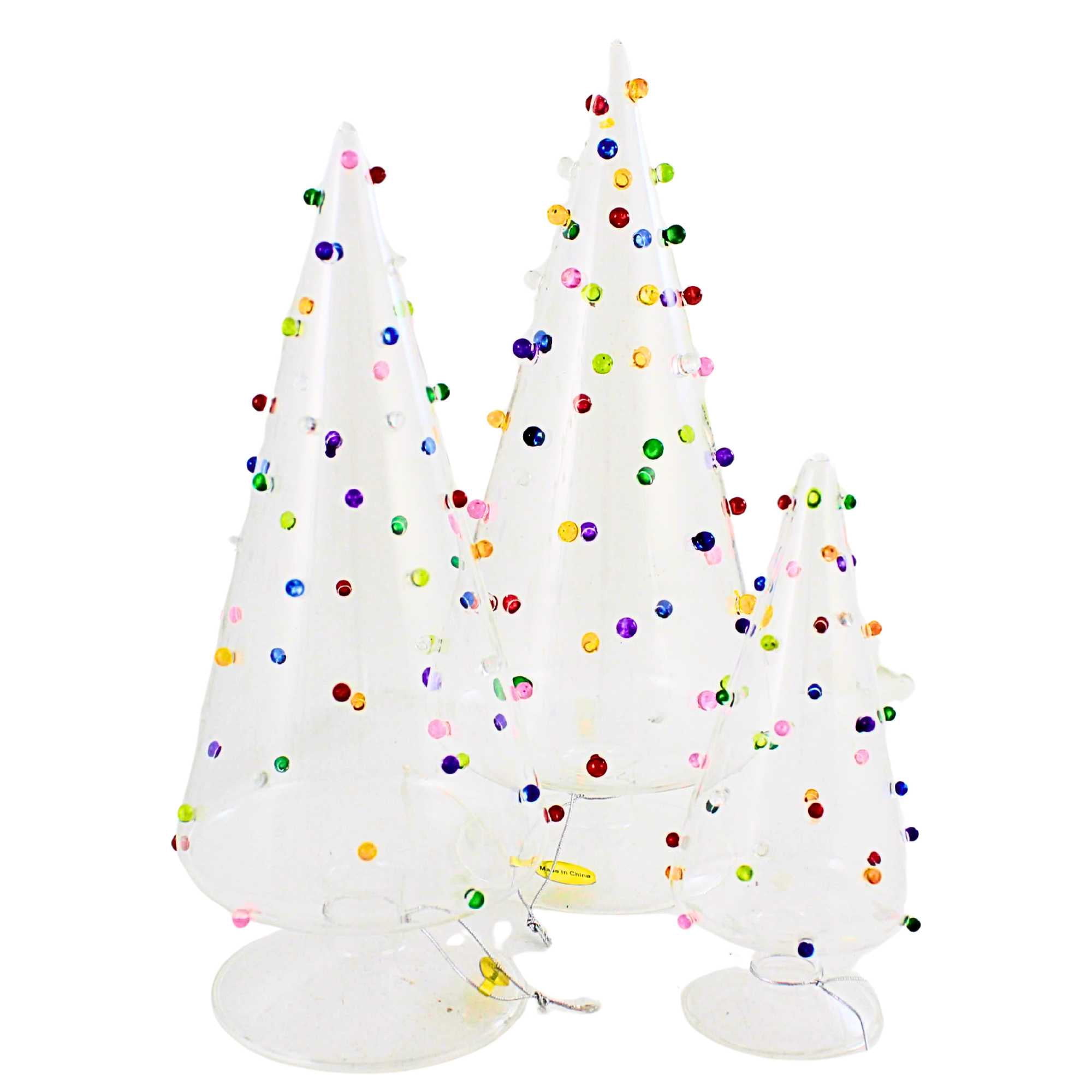 Cody Foster 10.00In Bauble Tree Set Small, Glass, Multi Colored Beads ...
