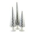 Cody Foster 18.25In Gray Trees Set/3, Glass, Checkered Glass Tree ...