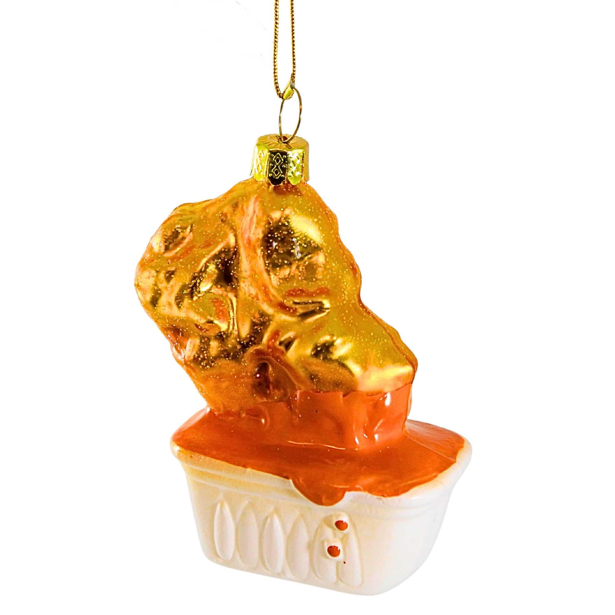 Cody Foster Chicken Nugget W/Dipping - One Ornament 3.25 Inch, Glass ...