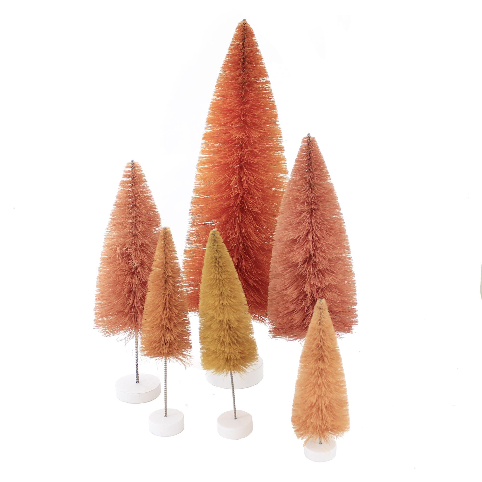 Cody Foster Orange Rainbow Trees Set 6 - 6 Trees 16.25 Inch, Sisal ...