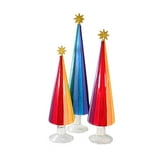 Cody Foster 19.00In Patterned Tree Set/3, Glass, Christmas Rainbow ...