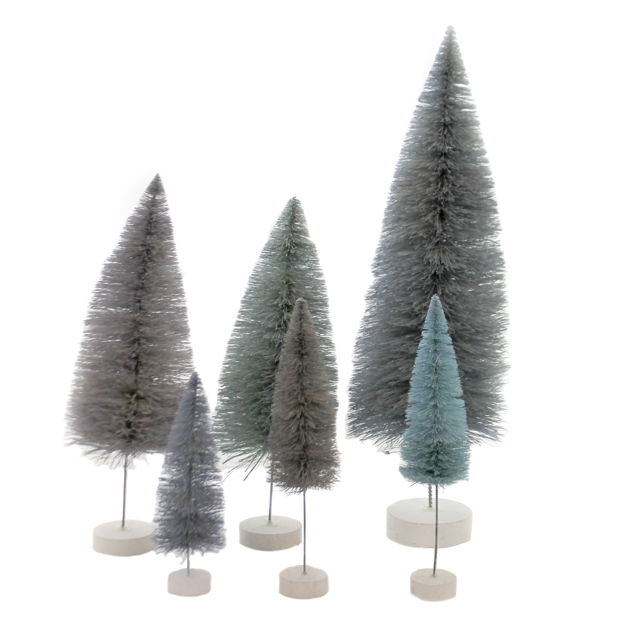 Cody Foster Spectrum Trees Winter Blue Bottle Brush Village Decorate ...