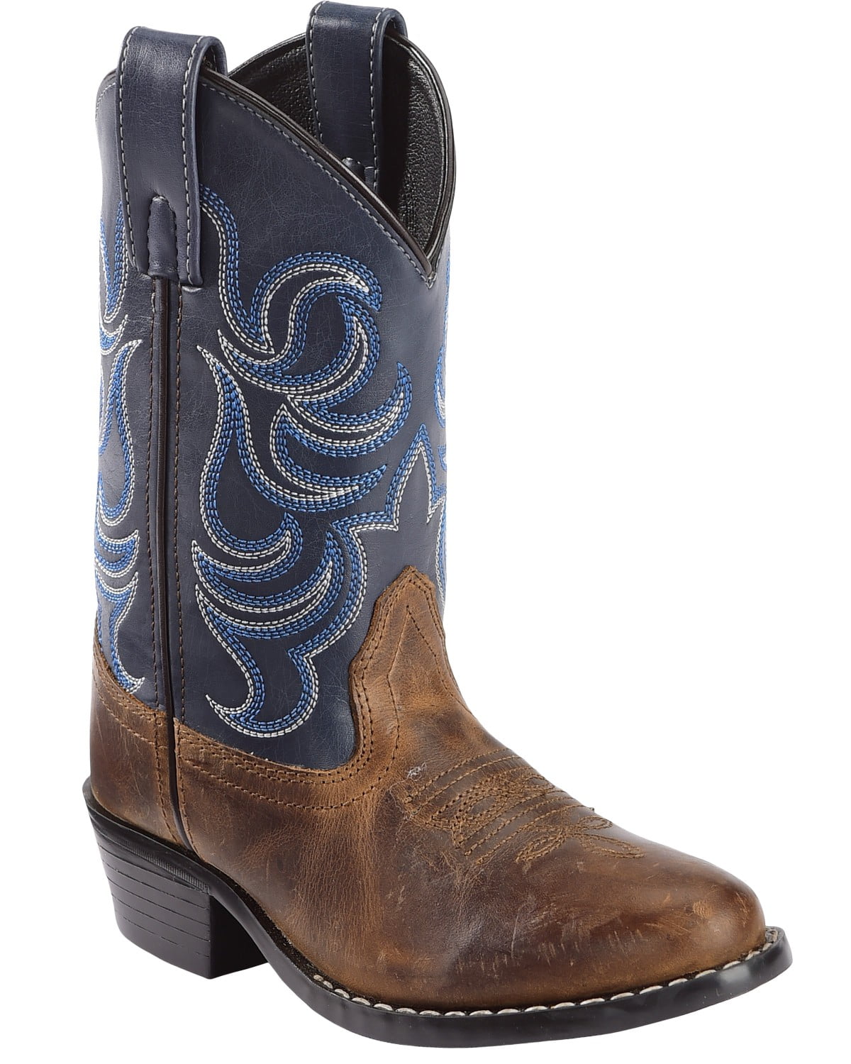 Cody James Boys' Holt Two-Tone Embroidered Western Boot Round Toe ...