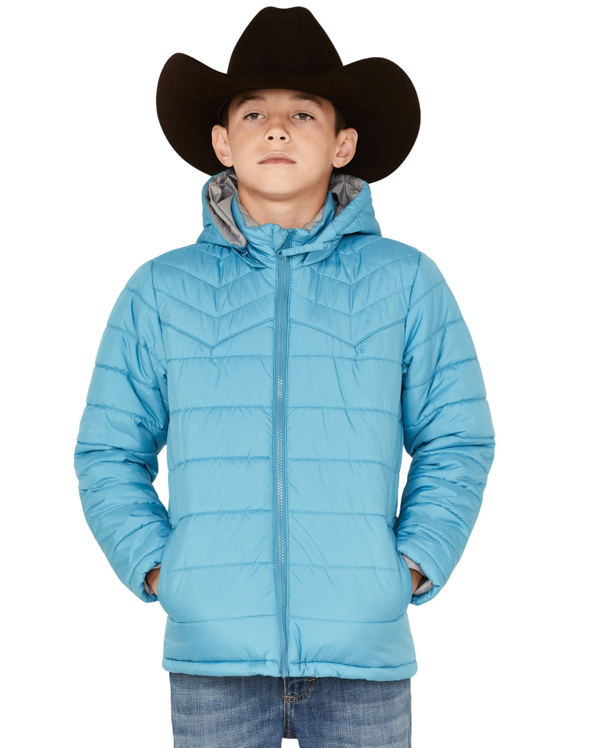 Cody James Boys' Hooded Puffer Jacket Blue US - Walmart.com